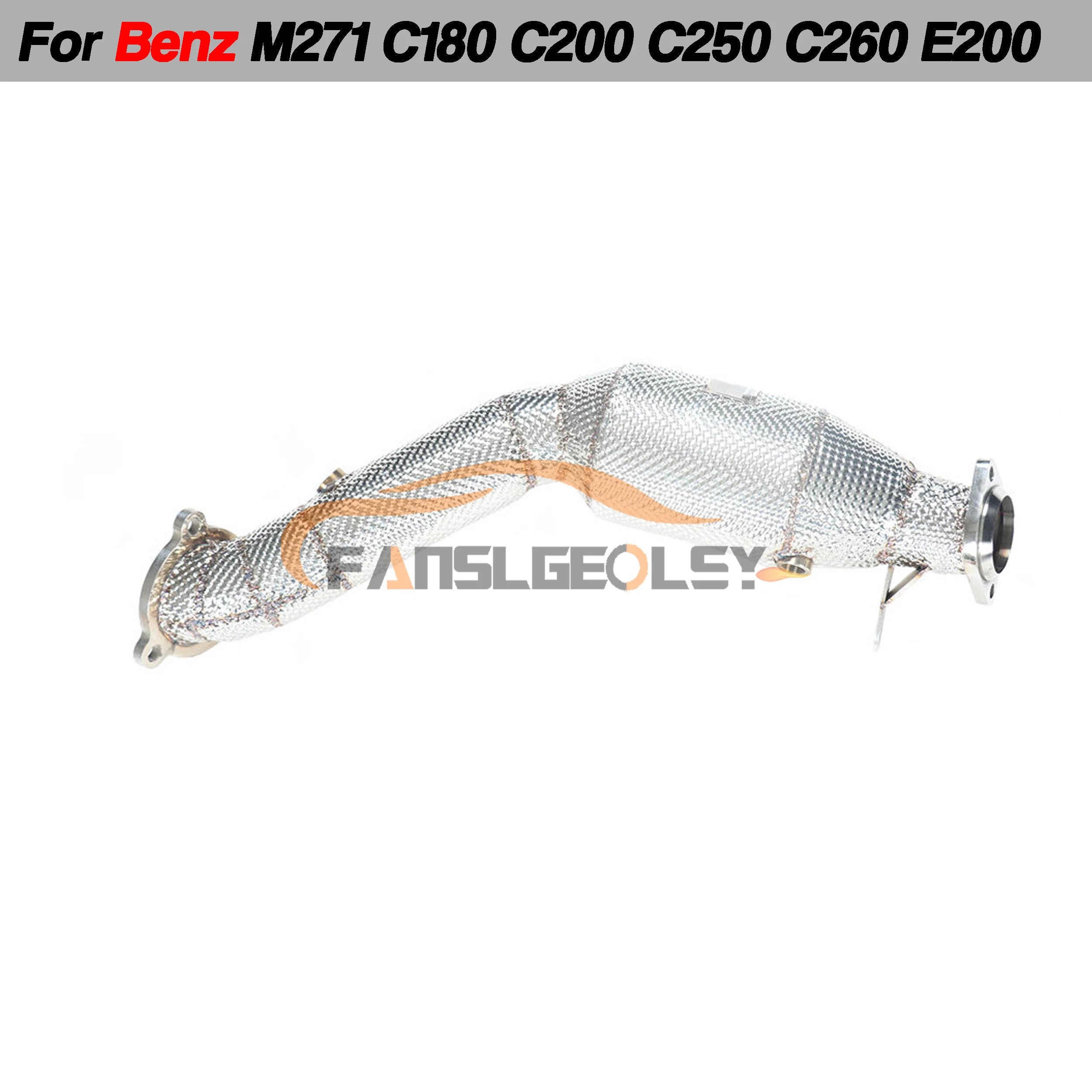 For-Mercedes-Benz-E200-E260-W204-1-8T-Steel-Downpipe-Performance ...