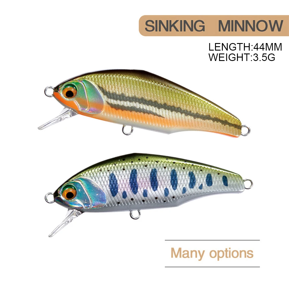 Artificial Hard Bait Mini Stream Bait Trout Bass | Trout Sinking Minnow ...