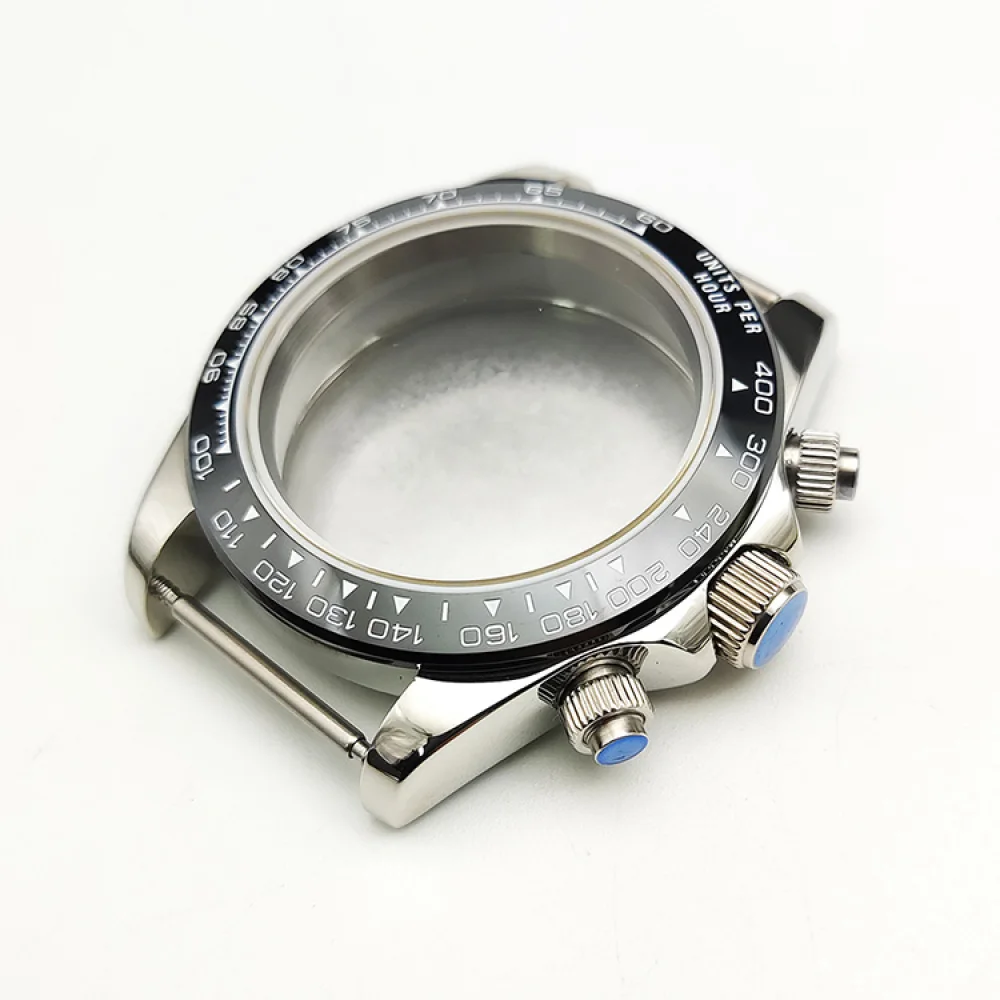 40mm Stainless Steel Watch Case/strap For Vk63 Quartz Movement Modified ...