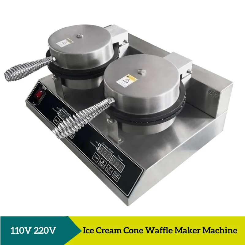 220V Ice Cream Cone Waffle Maker Machine Ice Cream Cone Waffle Maker ...