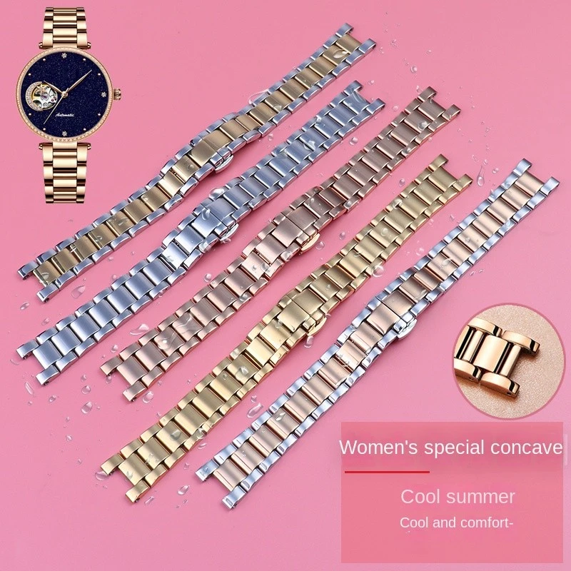 Lady Notch Stainless steel WatchBand for Cartier PASHA Folli Follie ...