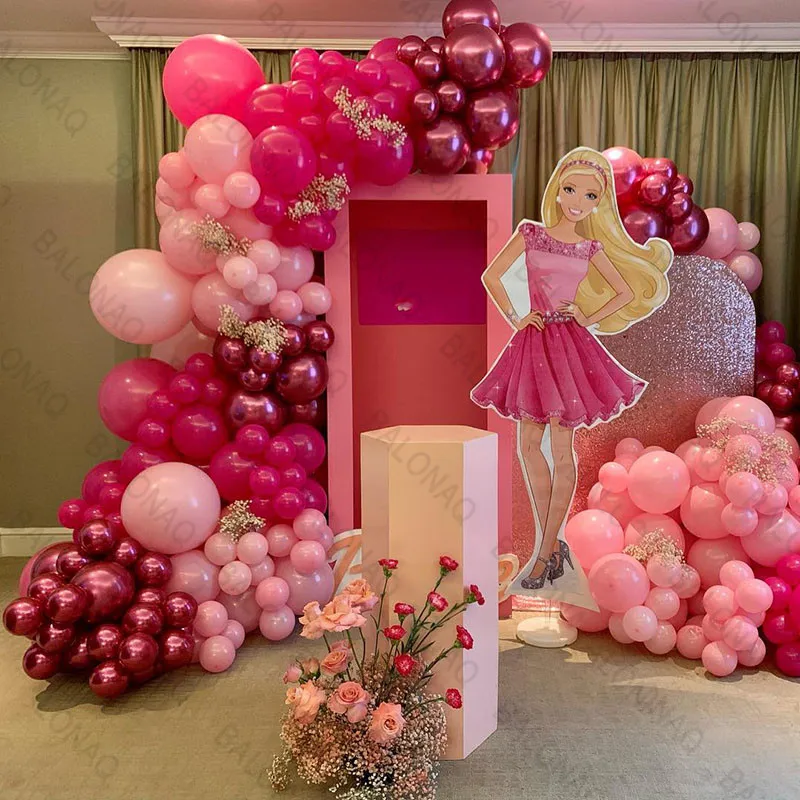 1set-Barbie-Balloon-Pink-Red-Latex-Balloons-For-Barbie-Theme-Party-Girl ...