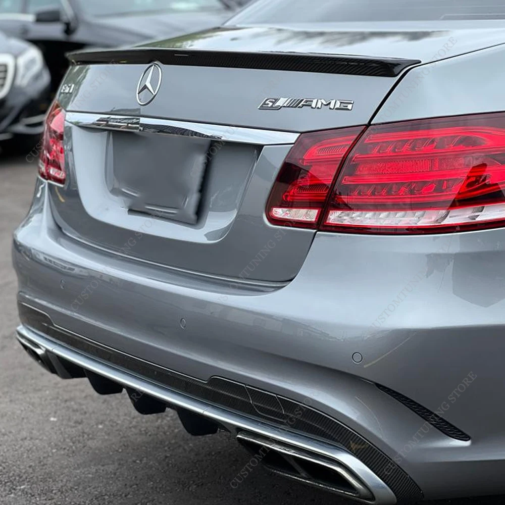 For-Mercedes-W212-Rear-Spoiler-Wing-Caps-E-Class-E300-E350-E400-E500 ...