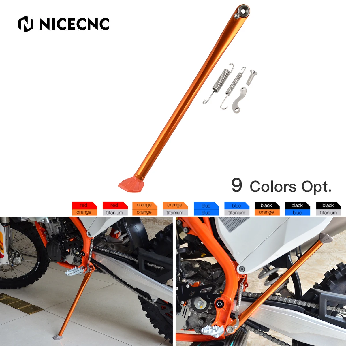 NiceCNC Kickstand Side Stand Spring Kit For KTM EXC EXCF XC XCW TPI Six Days XCF XCFW 125 200 ...