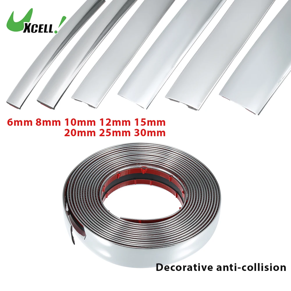 3M-5M-Exterior-Car-Chrome-Body-Strip-Bumper-Auto-Door-Protective ...
