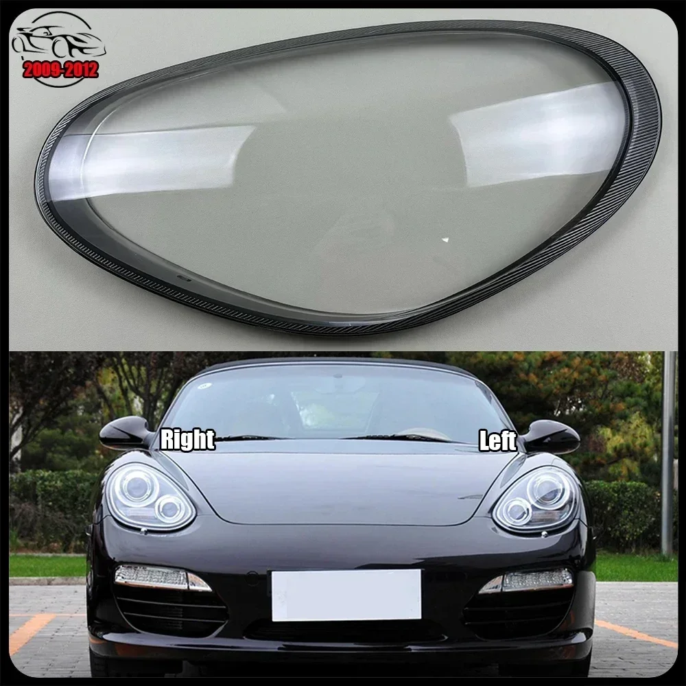 For Porsche Cayman Boxster 987 2009-2012 Car Front Headlight Lens Cover ...