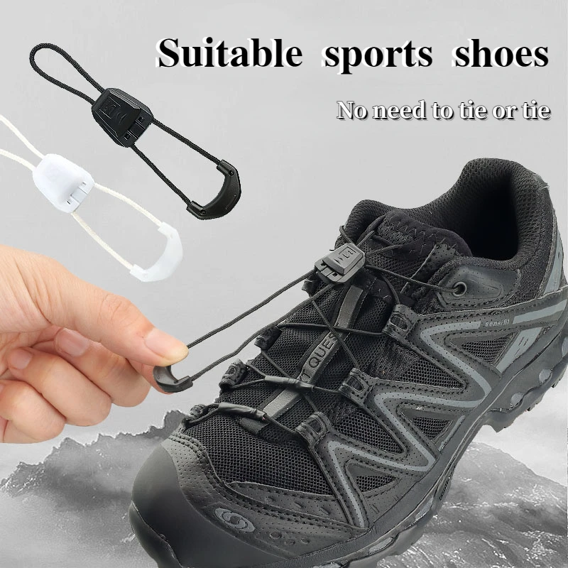 New-Quick-Lace-Kit-No-Tie-Round-Tennis-Shoe-Laces-Without-Ties-Running ...