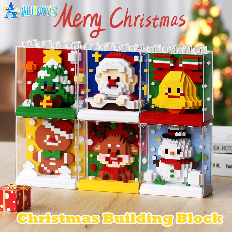 Christmas-Building-Blocks-Santa-Claus-Snowman-Elk-Tree-DIY-Puzzle ...