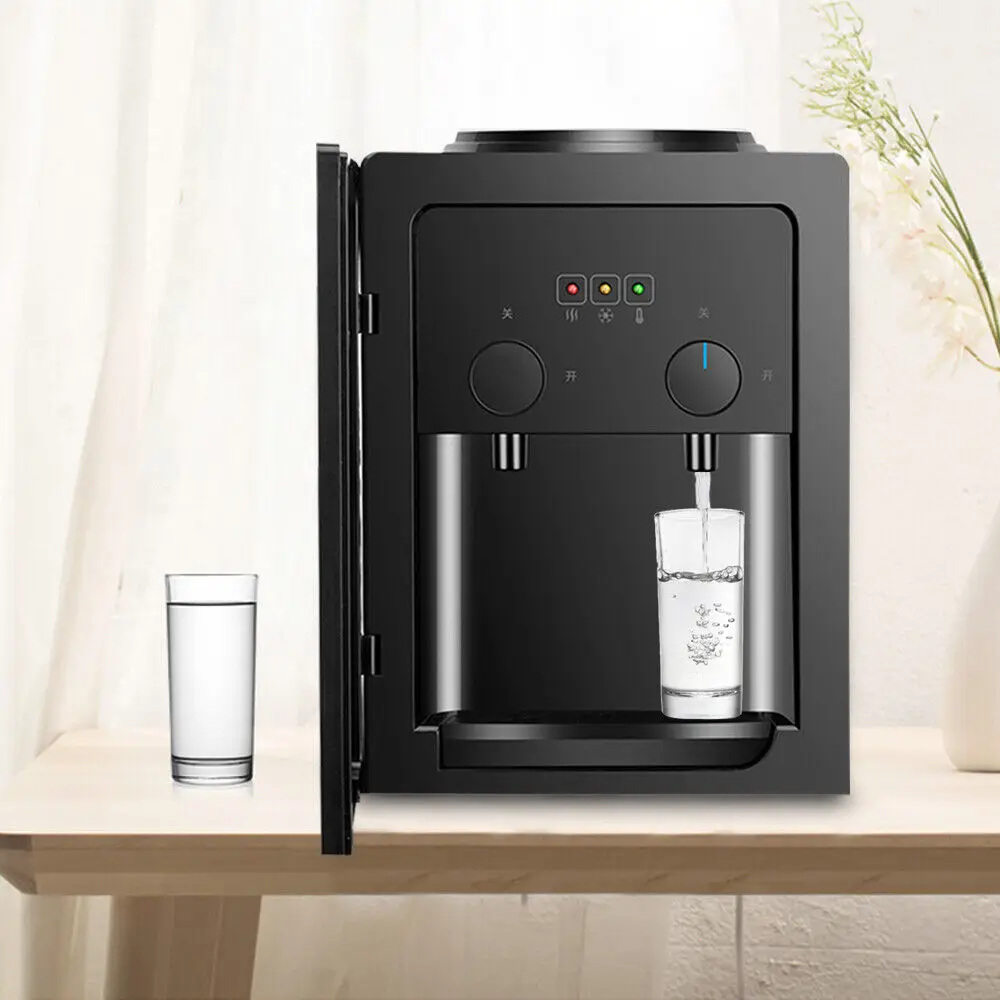 Electric Water Dispenser Desktop Hot & Cold Water Dispenser Black for ...
