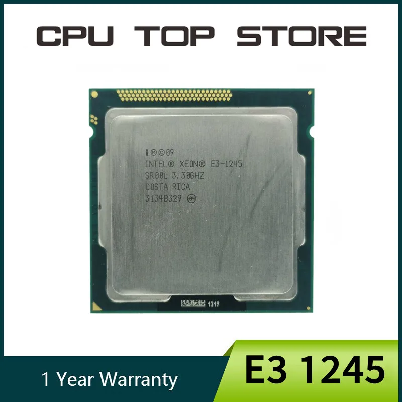 Usado intel xeon E3 1245 3.3ghz sr00l quad core 8m cache processador cpu lga 1155 e3 1245 ...