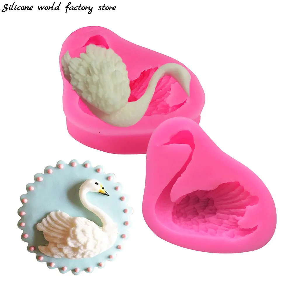 Silicone-World-Swan-Shaped-Silicone-Mold-Sugar-Flipping-Chocolate-Cake ...