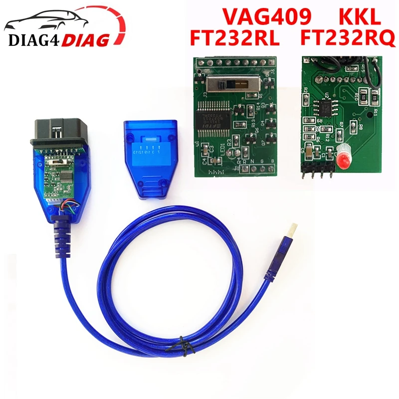 FTDI VAG409 KKL FT232RL FT232RQ Chip For Fiat Ecu Scanner VAG 409.1 For ...