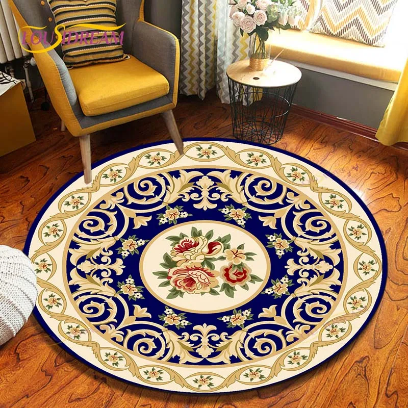 European-style-Jacquard-Carpet-Round-Area-Rugs-European-Style-Soft-Rugs ...