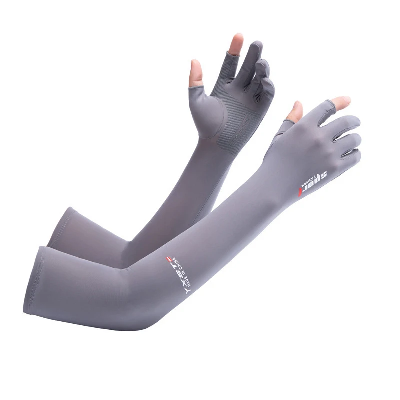 UV-Solar-Arm-Sleeves-Men-Cycling-Gloves-Hand-Long-Sleeves-Driving-Arm ...