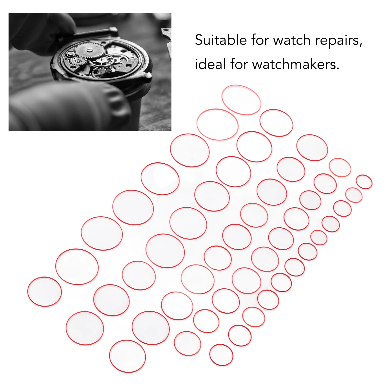 Rondelle-en-caoutchouc-pour-montre-0-9mm-16-40mm-Dia-rouge-tanche-joint ...