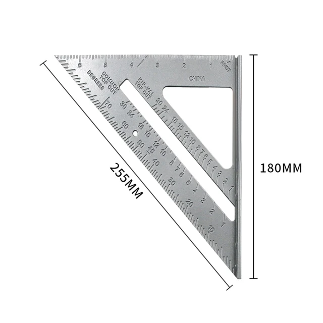 7'' Aluminum Alloy Triangle Ruler Gauges Speed Protractor Miter for ...