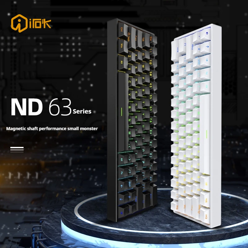 Irok-Nd63-Mechanical-Keyboard-Magnetic-Switch-Wired-Keyboards-66-Keys-Rgb-Gaming-Keyboards-Hot ...