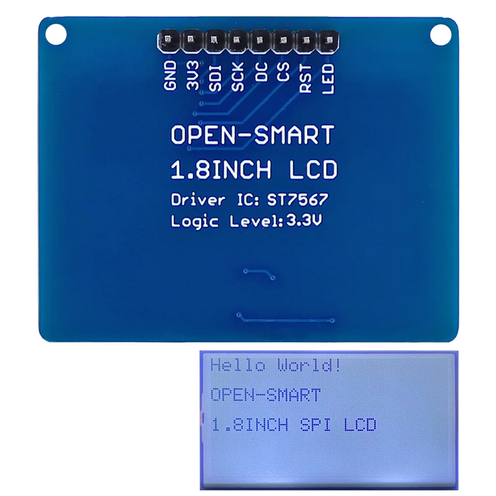 OPEN-SMART With Backlight LED 3.3V 1.8 Inch 128 * 64 Serial SPI ...