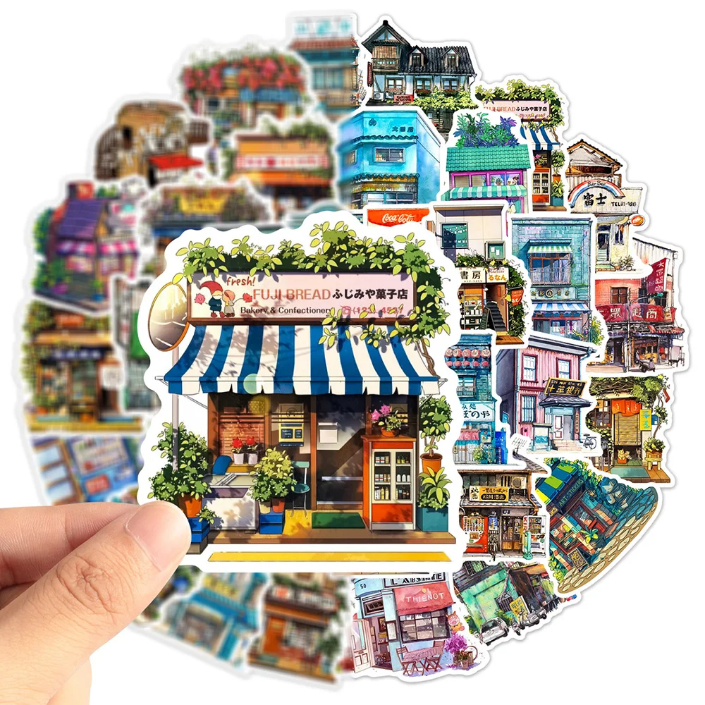 10-30-50PCS-Japan-Style-Retro-Beautiful-Convenience-Store-Stickers-DIY ...