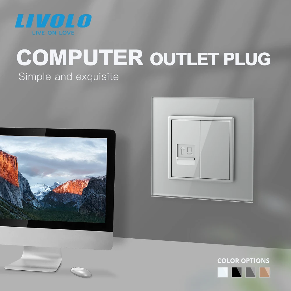 Livolo Usb Wall Socket EU standard Computer Outlet Plug Multiple CAT6 ...
