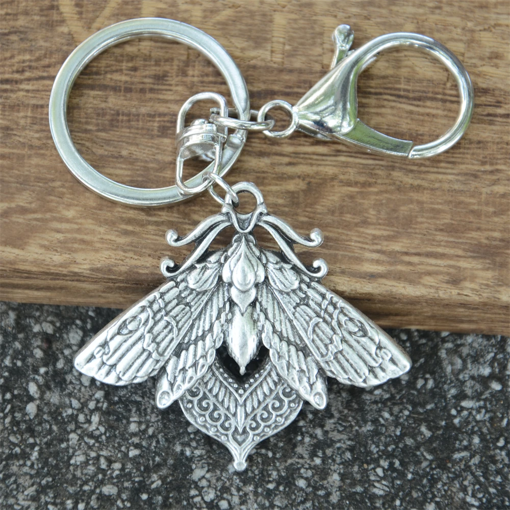 Retro Gothic Death Moth Keychain Wallet Phone Animal Key Accessories ...