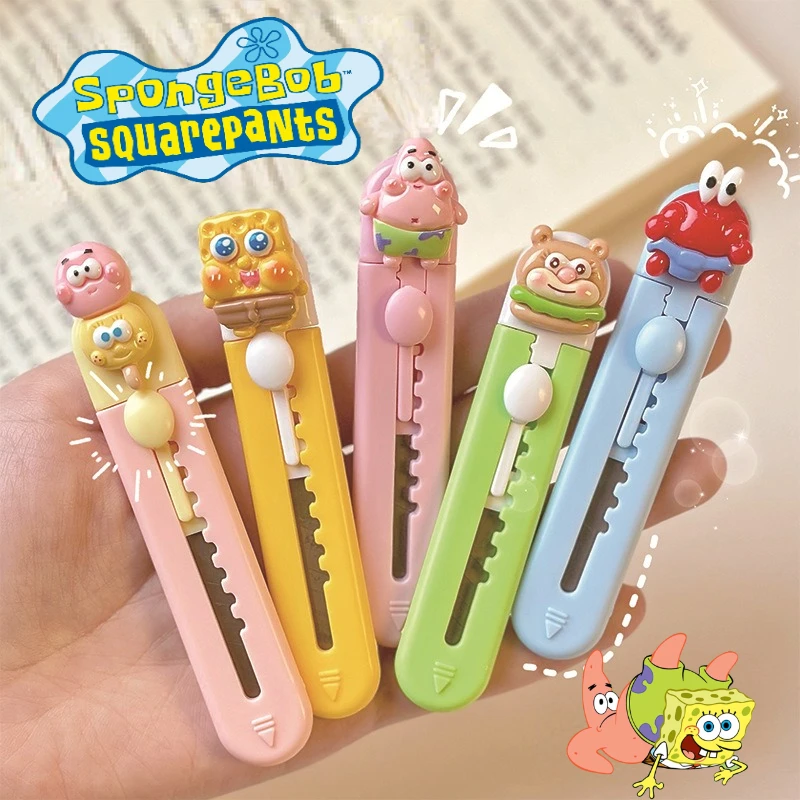 SpongeBob-Cartoon-Art-Knife-Portable-Paper-Cutter-Handbook-Knife-School ...
