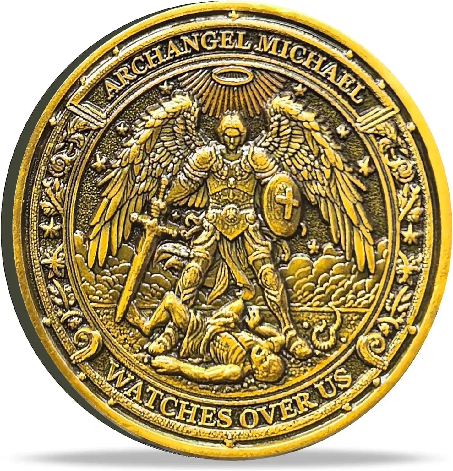 Exquisite Commemorative Archangel Michael Protection Challenge Coin ...