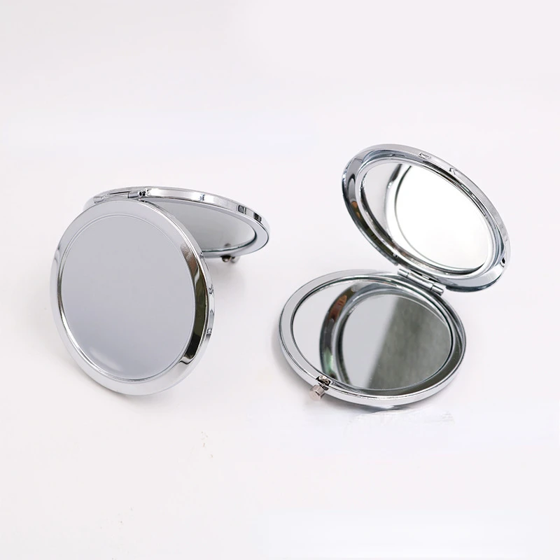 Portable-Mini-Round-Makeup-Mirror-Mirror-Magnify-Foldable-Double-Pocket ...