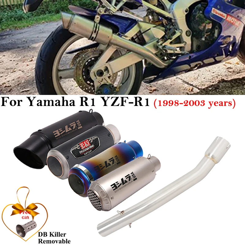 Slip-On-For-Yamaha-YZF-R1-R1-1998-2003-Motorcycle-Exhaust-Escape-System ...