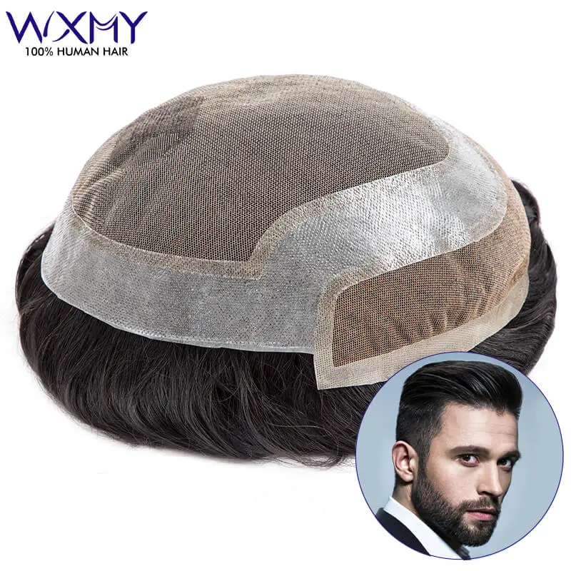 Swiss-Lace-And-Pu-Base-Toupee-Men-Wig-Male-Hair-Prosthesis-Natural ...