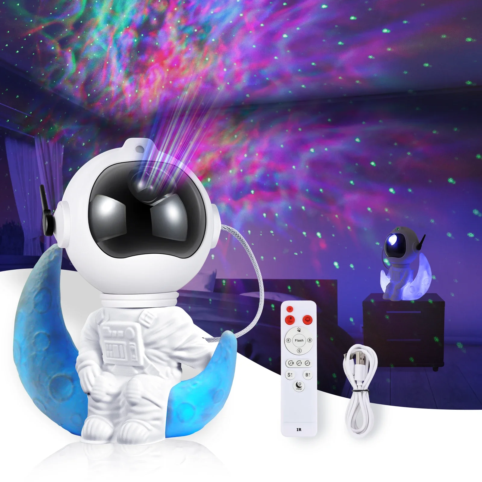 Star-Projector-Galaxy-Night-LED-Light-Astronaut-Space-Projector-Starry ...