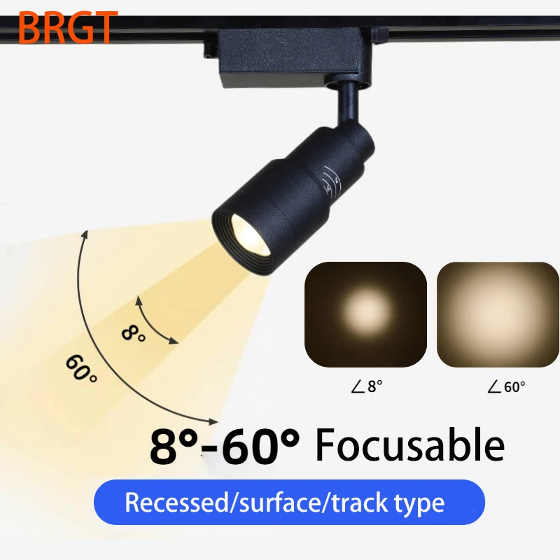 BRGT-Focusable-Led-Track-Light-Focusing-Spotlights-Surface-Mounted ...