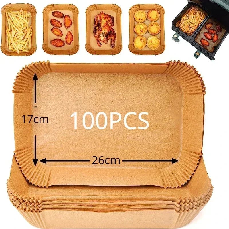 Special-Paper-Tray-for-Air-Fryers-Food-Grade-Silicone-Oil-Paper-Oven ...