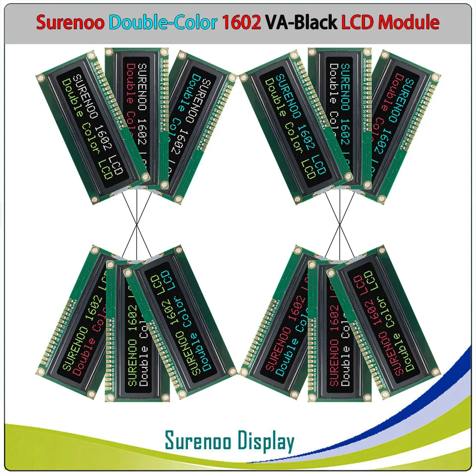 Surenoo-Double-Dual-Color-1602-162-16X2-16-2-VA-Black-Negative ...