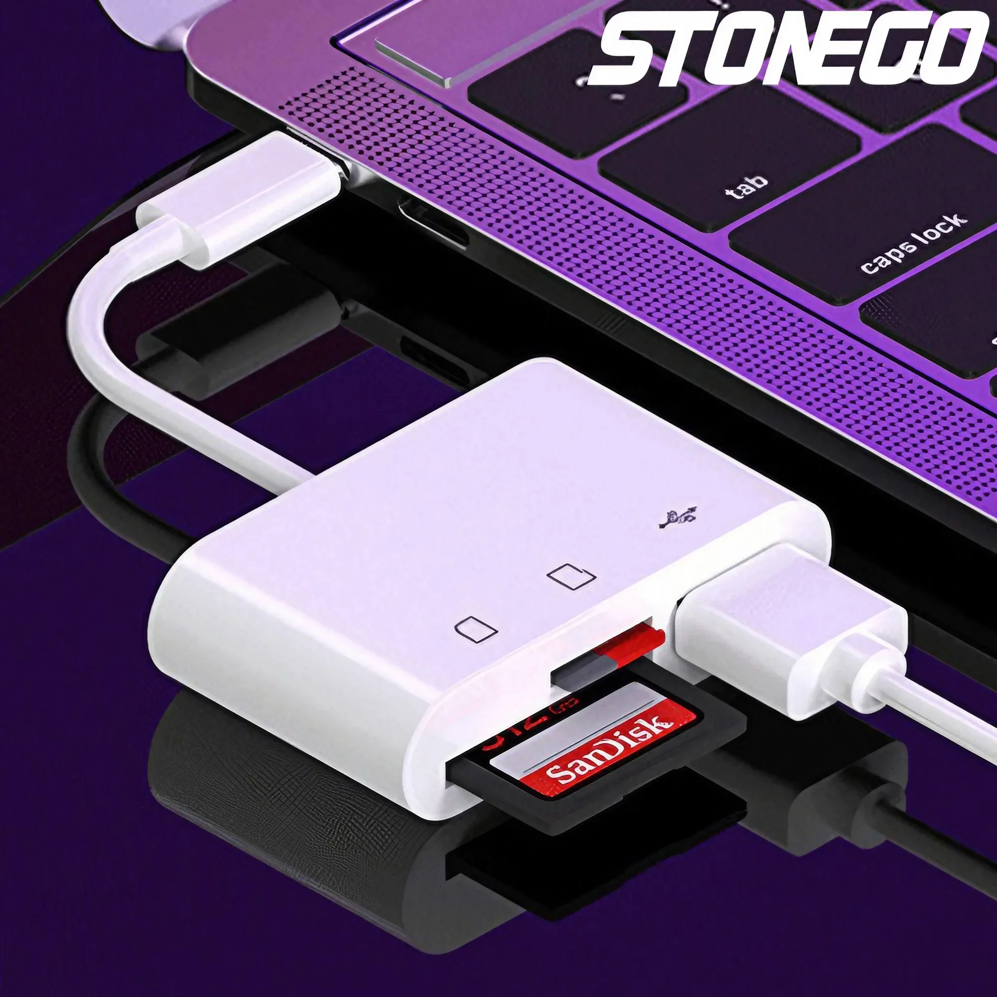 3 in 1 Micro USB Type C Adapter USB TF SD Card Reader USB-C Memory Card ...