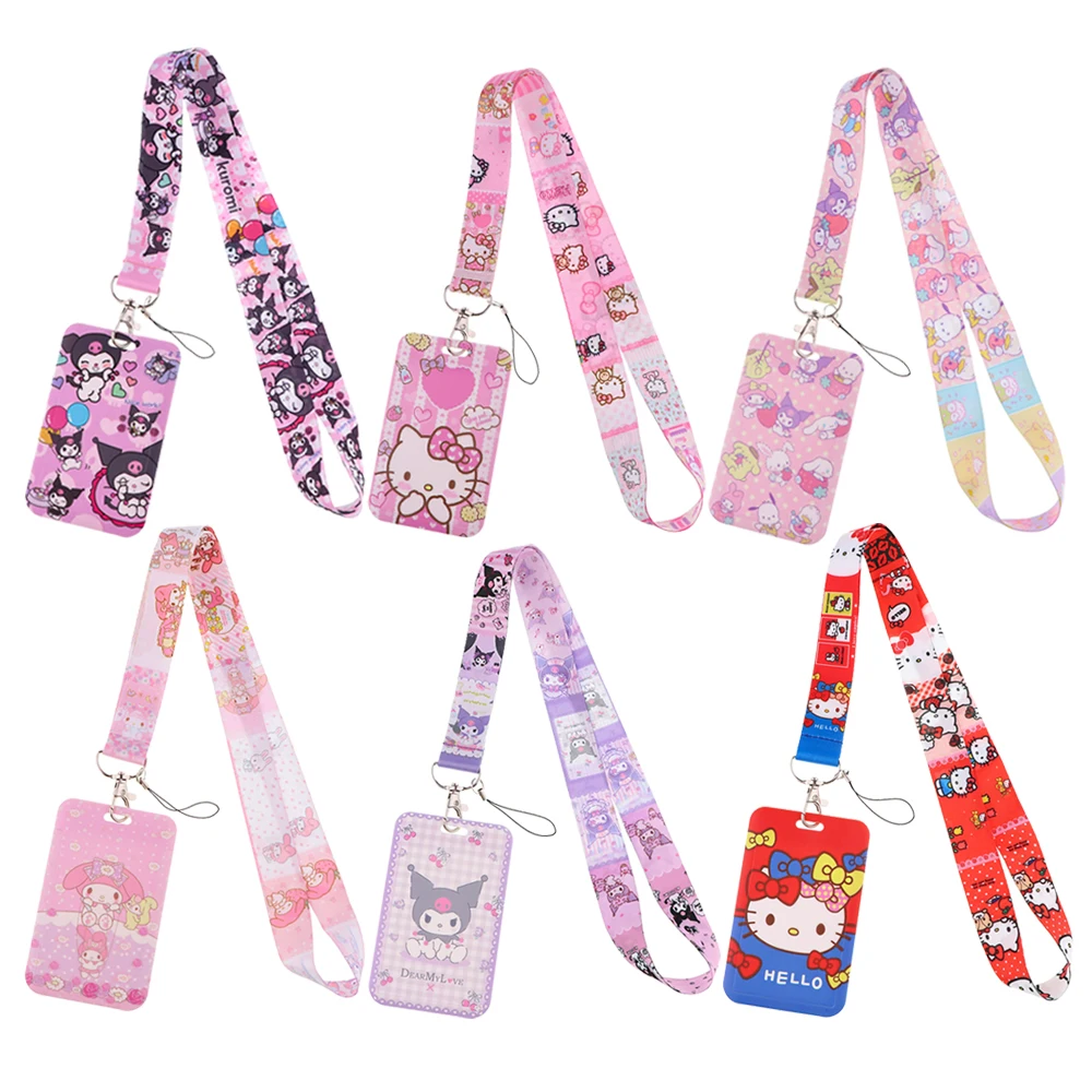 Hello Kitty Lanyard Neck Strap Keychain For Phone ID Card Badge Holder ...