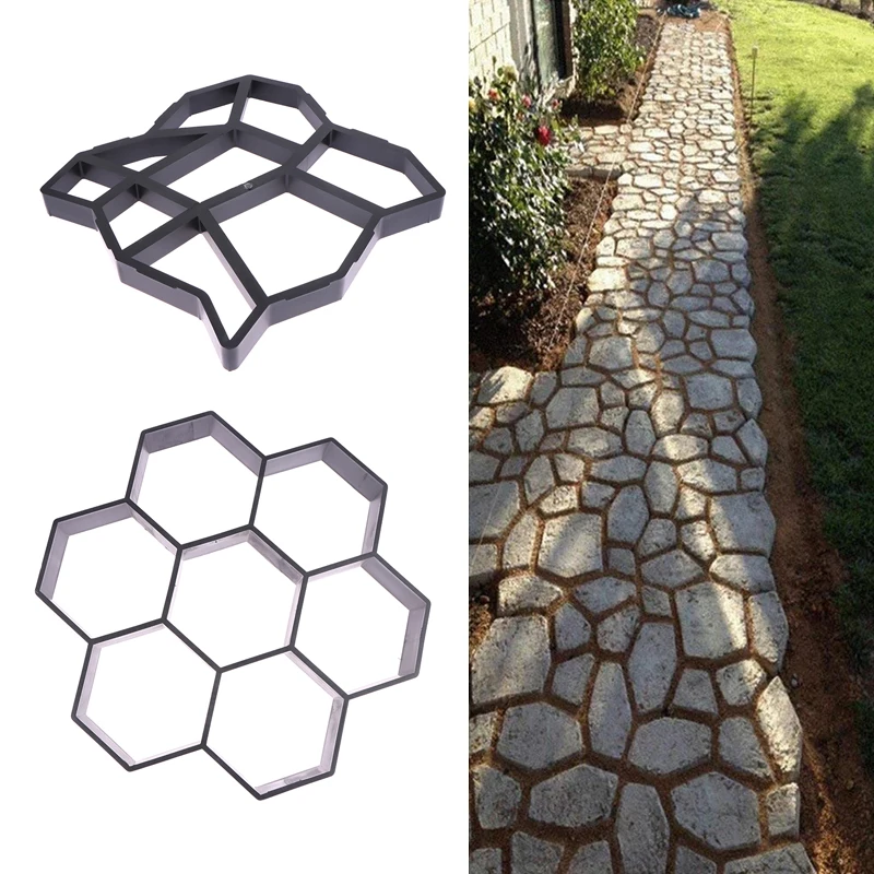 Reutiliz-veis-Paver-Moldes-para-Garden-Path-Pavimenta-o-Paver-Tijolo-de ...