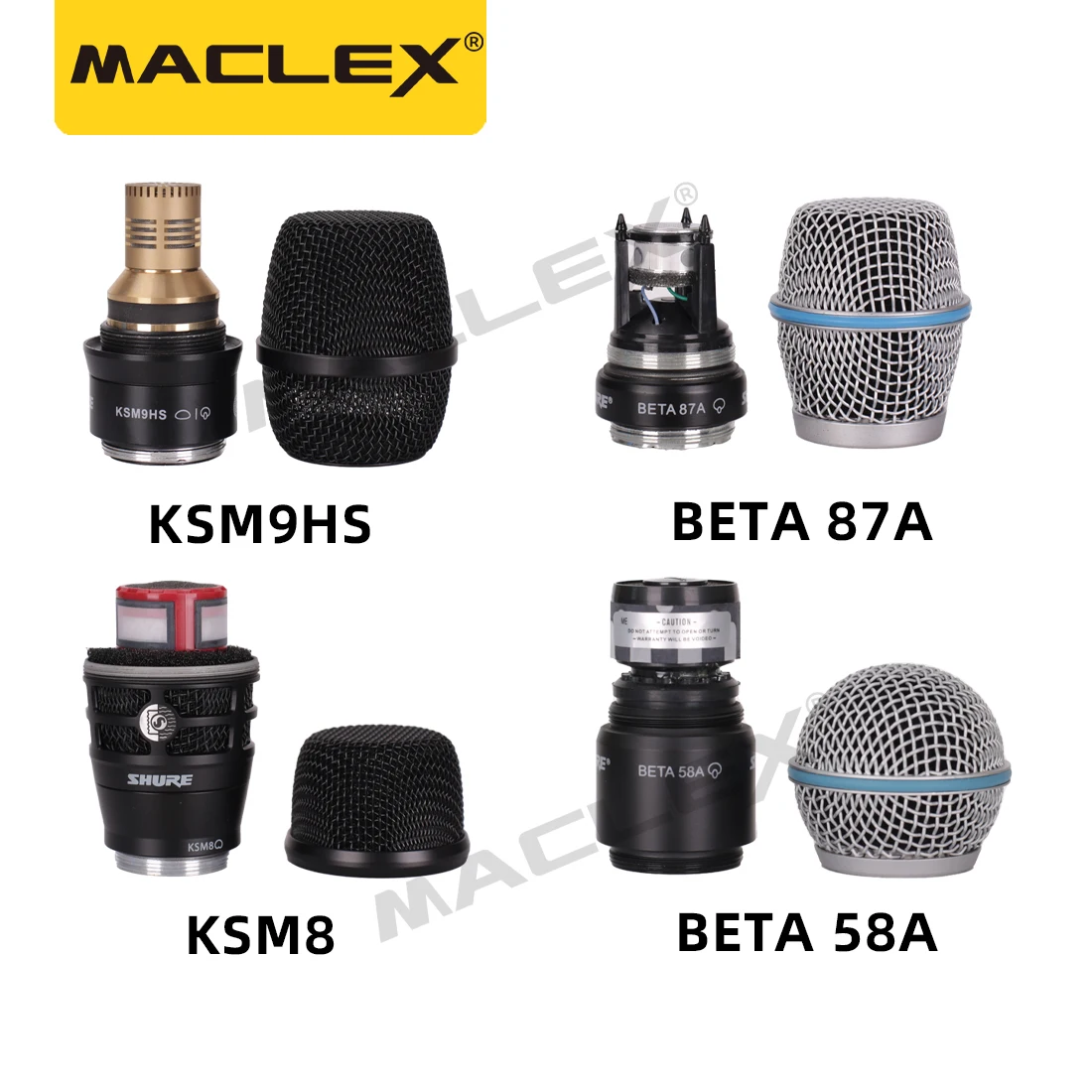 MACLEX-Wireless-Microphone-Capsule-Condensor-Beta87A-KSM9HS-Fit-Shure ...
