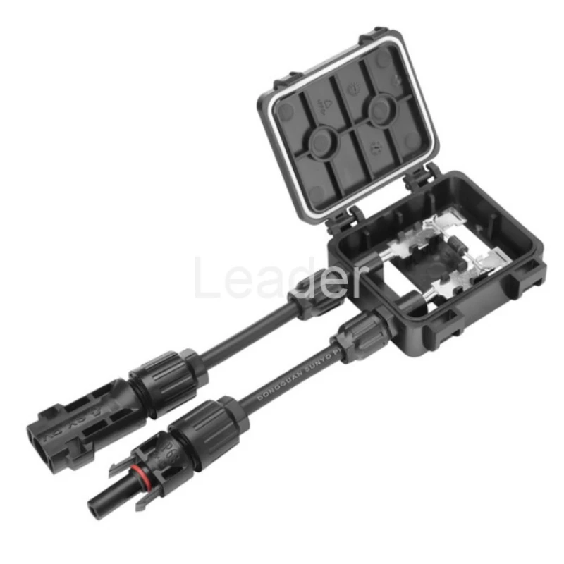 5 Pcs/lot Hot Selling Solar Module Junction Box 2 Rails Junction Combiner Box With Cable And ...
