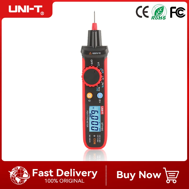 UNI-T Pen-Type Digital automatic Multimeter UT118C 600V DC AC Voltmeter ...