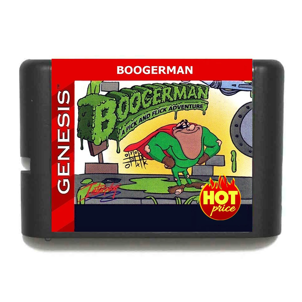 US-Label-Boogerman-16-Bit-MD-Game-Card-Reproduction-Cart-for-Sega ...