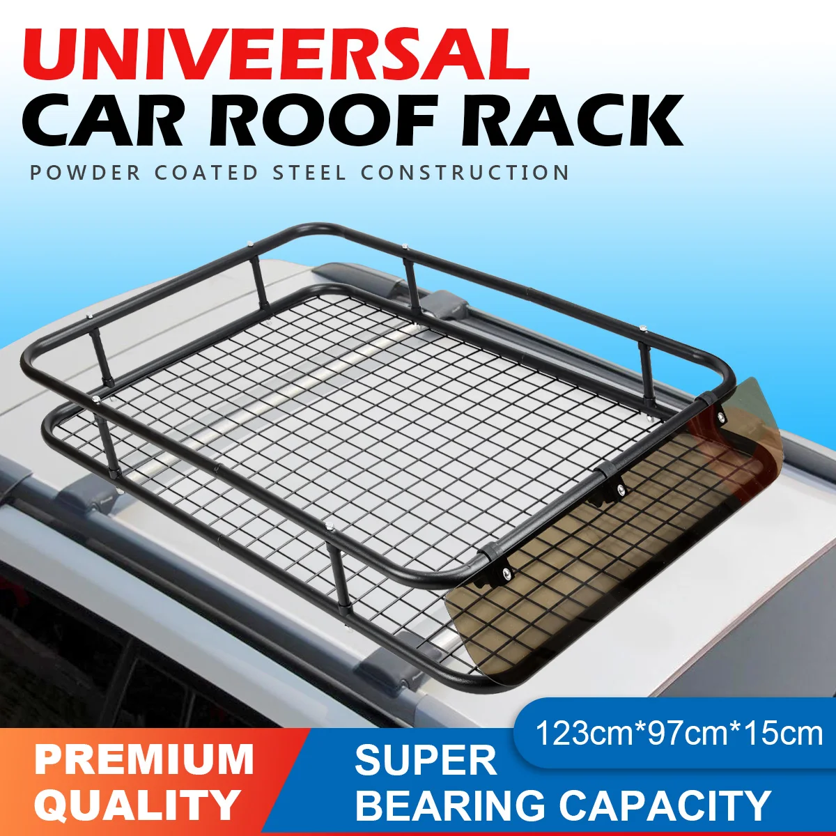Universal-Roof-Rack-Basket-Car-Luggage-Carrier-Steel-Vehicle-Cargo-with ...
