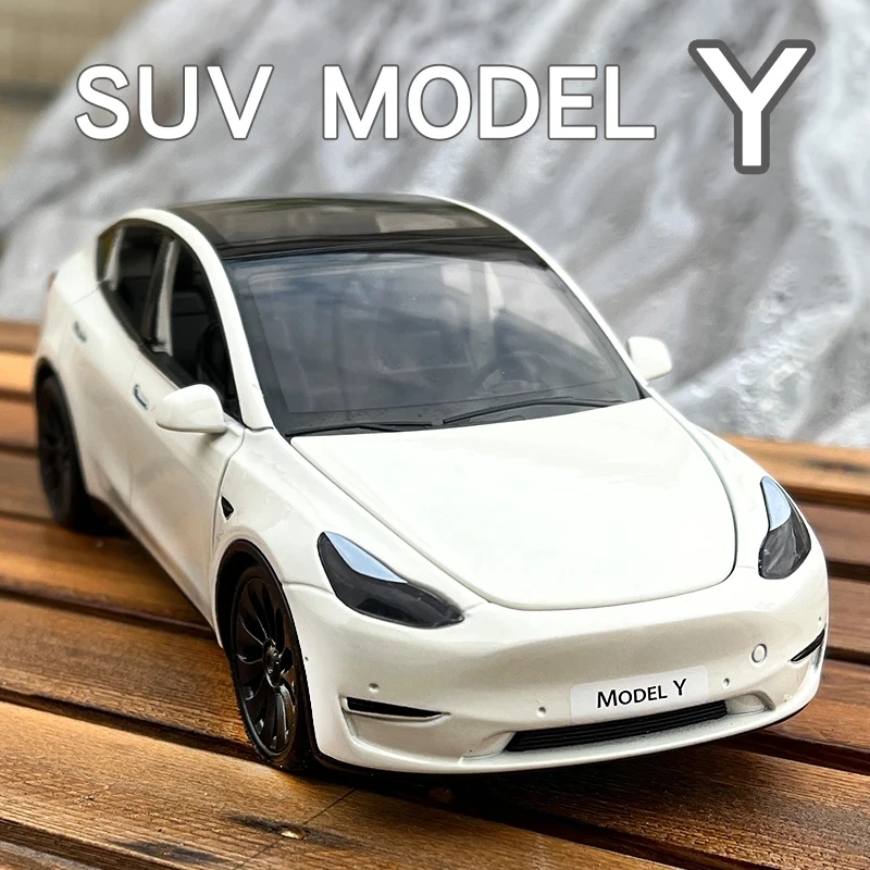1:24 Tesla Model Y Suv Alloy Car Model Diecast Metal Toy Vehicle Car ...