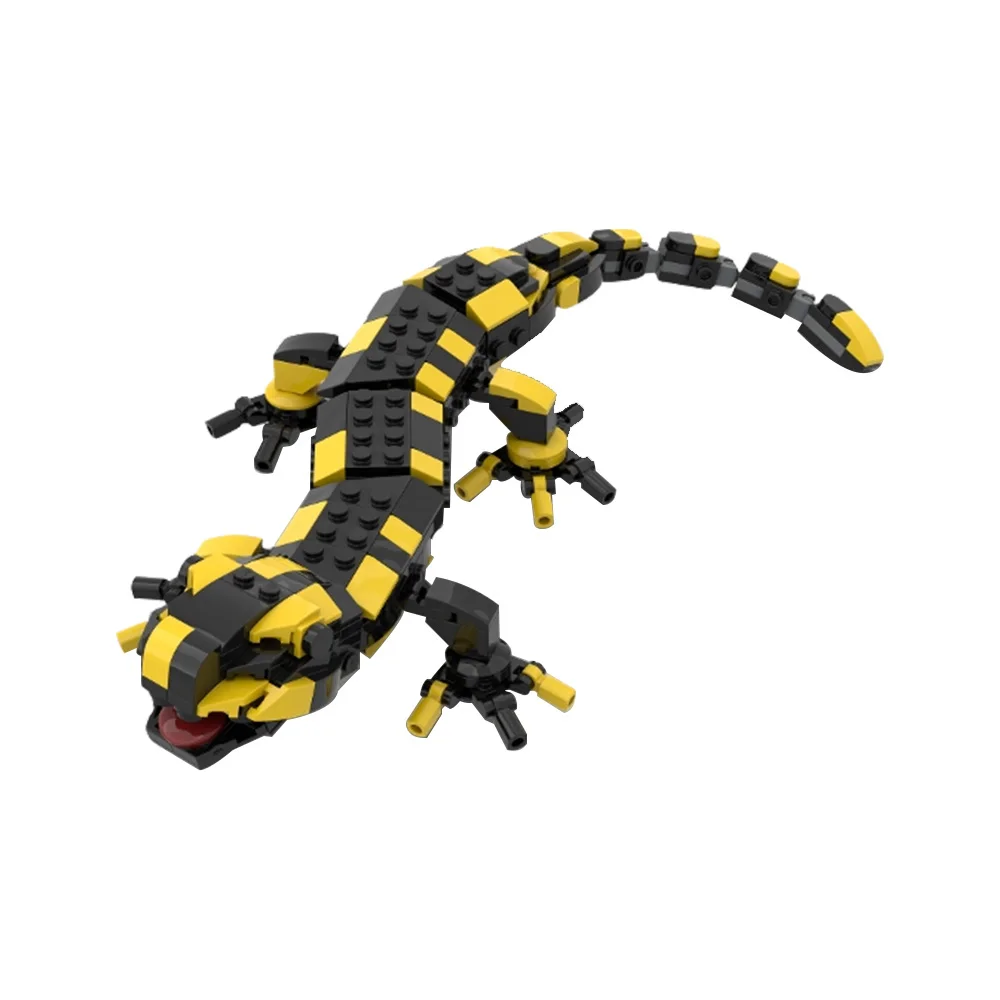 MOC-Forest-Animal-Fire-Salamander-Lizard-Building-Blocks-Assembled ...