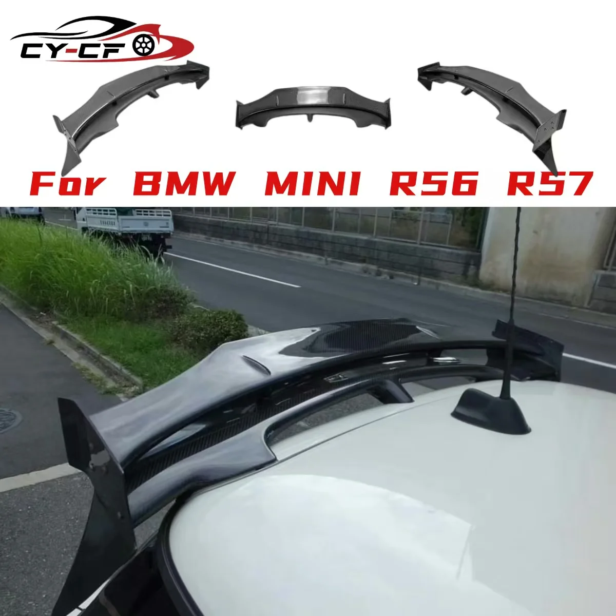 For 2006-2013 Mini Cooper S R56 AG-Style Carbon fiber Rear Spoiler ...