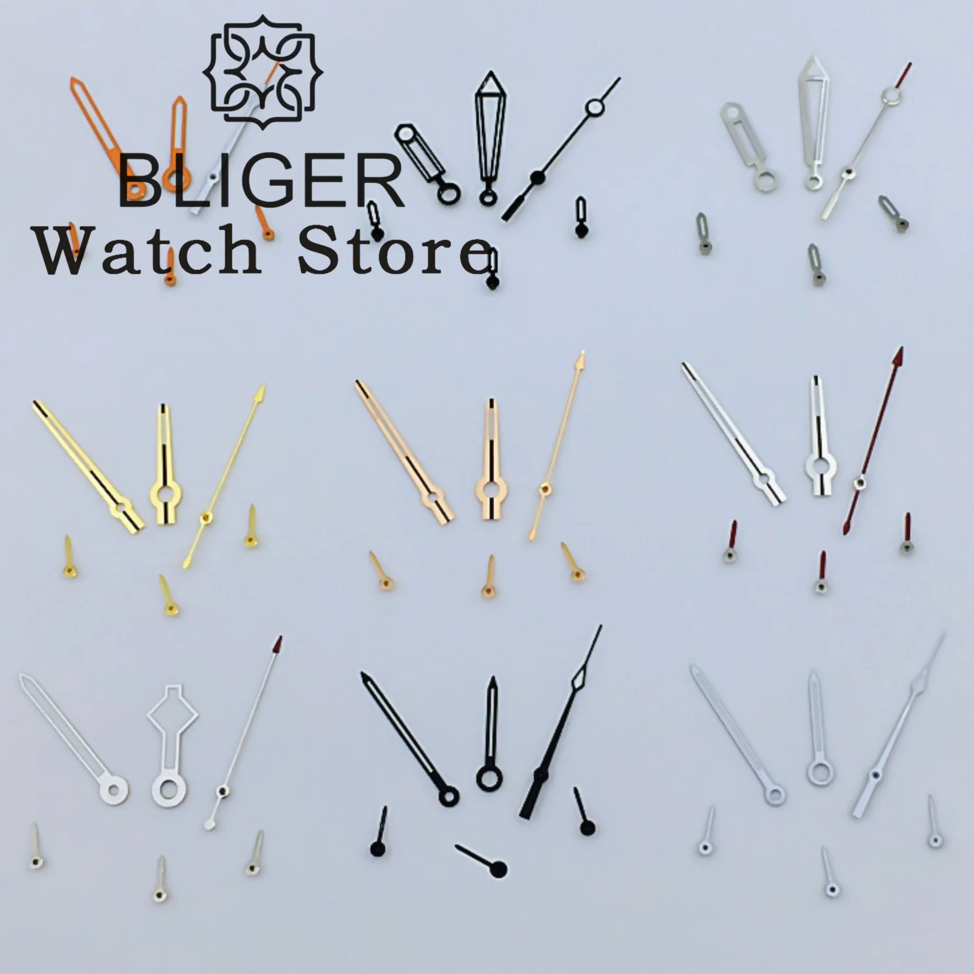 BLIGER Watch Hands With VK63 Quartz Watch Movement Silver Yellow Red ...