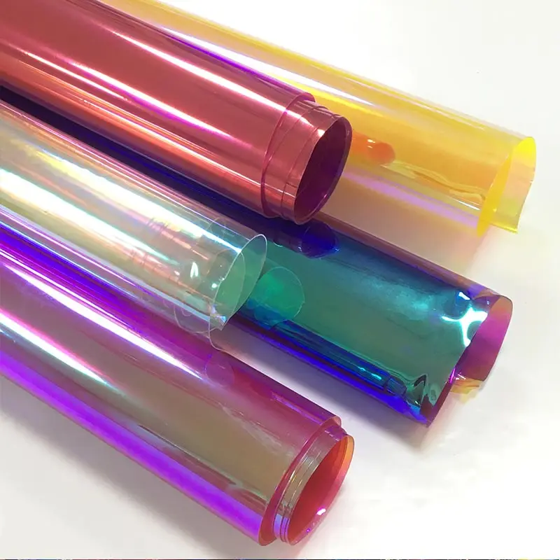 30*135CM Transparent Holographic Film Roll Clear TPU Shiny Leather ...