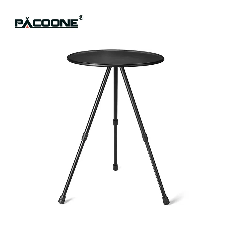 PACOONE-Folding-Camping-Table-Telescopic-Small-Round-Table-Aluminum ...