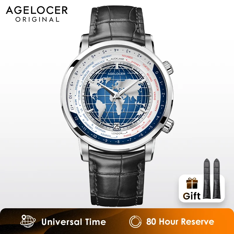 AGELOCER-Original-World-Time-Watch-Men-s-Luxury-Business-Formal ...
