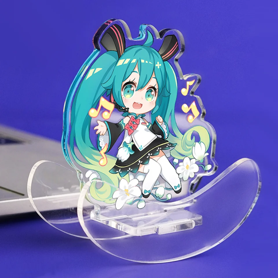 DIY Custom Clear Acrylic Desk Stand Anime Photo Epoxy Pendant Keychain ...